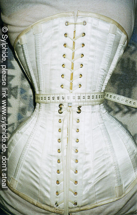 Satin Corset Tight Laced To 18 Inch Sylphide Tight Corsets Figure Training Waist Reduction